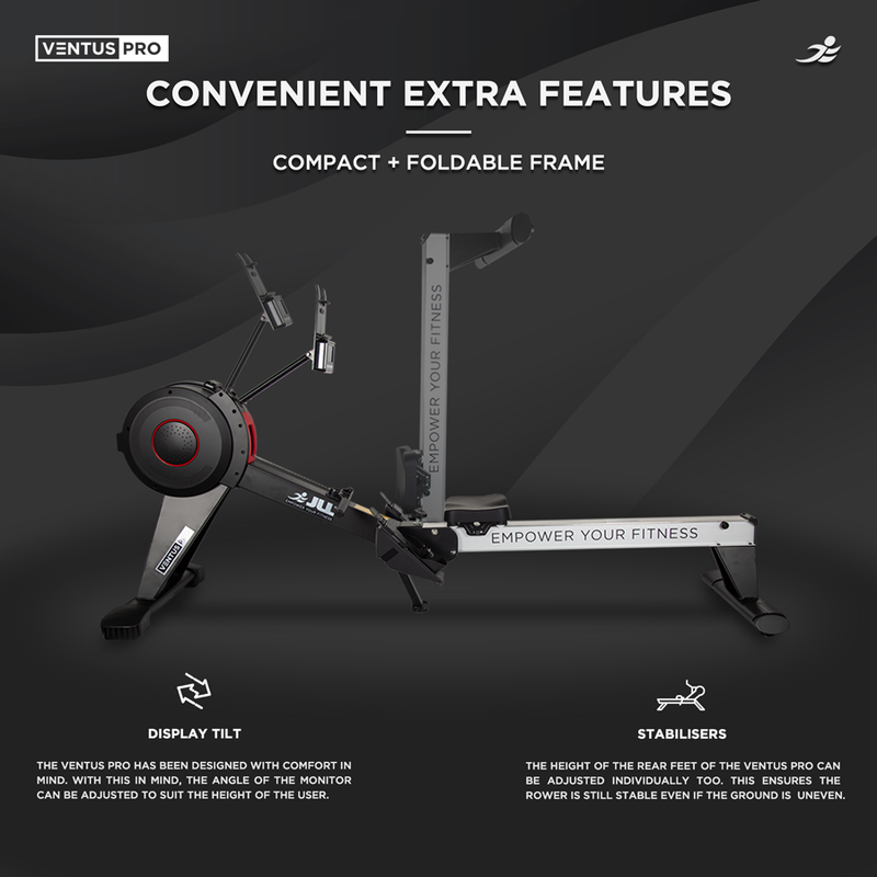 Ventus Pro Air Rowing Machine - Commercial Level Foldable Air Resistan